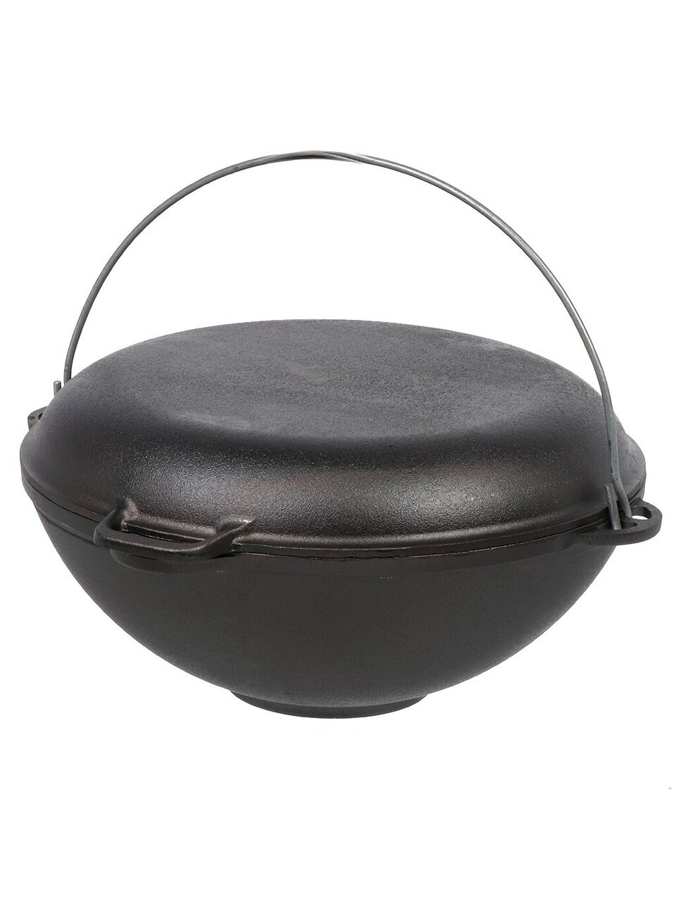 Казан чугун, 8 л, с крышкой, с крышкой-сковородой, с дужкой, Гардарика, 1608-4