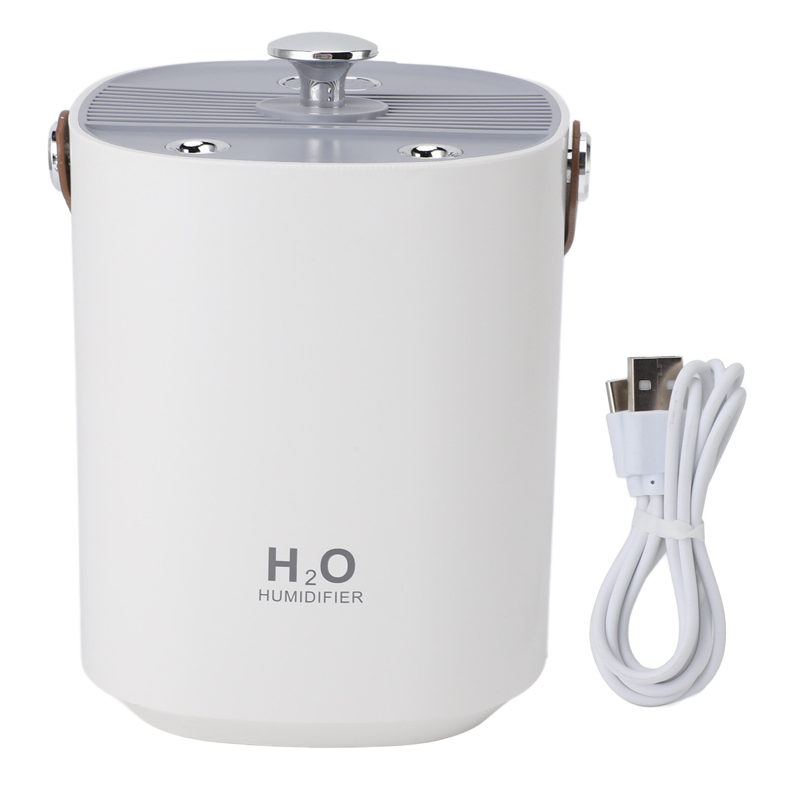 Портативный увлажнитель воздуха многофункциональный большой объем тумана бесшумный двойной распылитель порты небольшой увлажнитель для офиса спальня 1.2л бак для воды белый