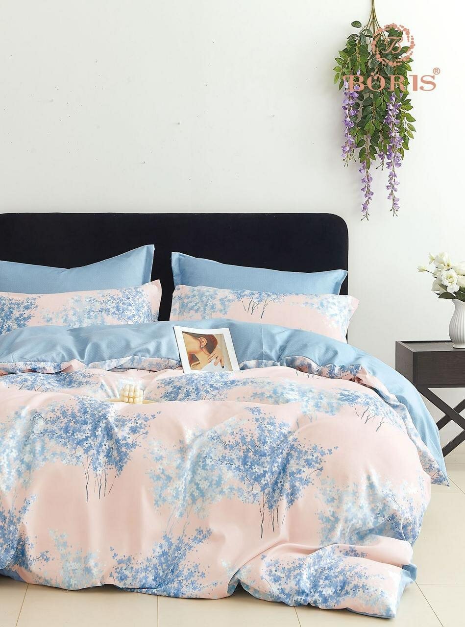 Постельное белье евро Boris Dense, комплект из 6 предметов, мягкое как бархат