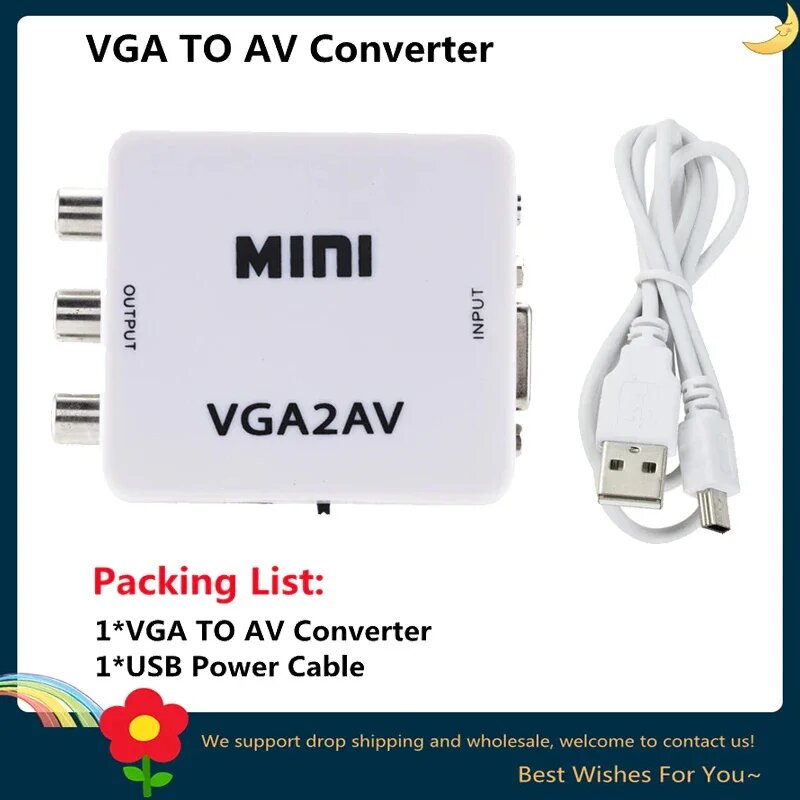 Конвертер VGA в AV GRWIBEOU VGA TO AV1