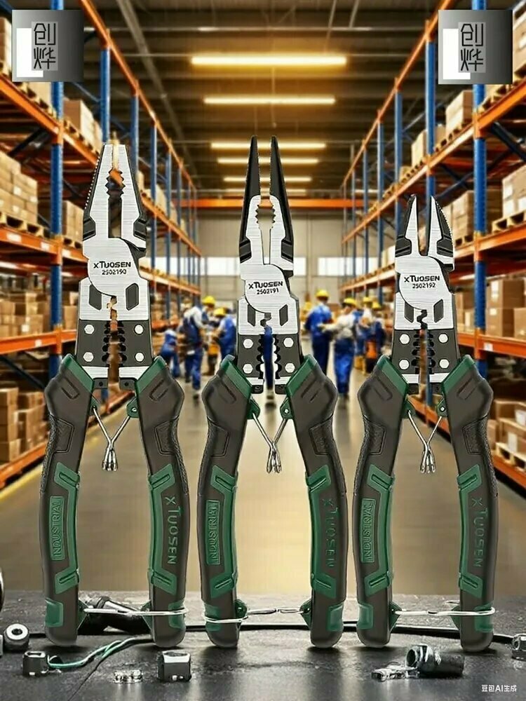 Набор многофункциональных инструментов плоскогубцы пассатижи бокорезы 多功能工具一套：钳子、钳子、侧刀 多功能工具一套：钳子、钳子、侧刀