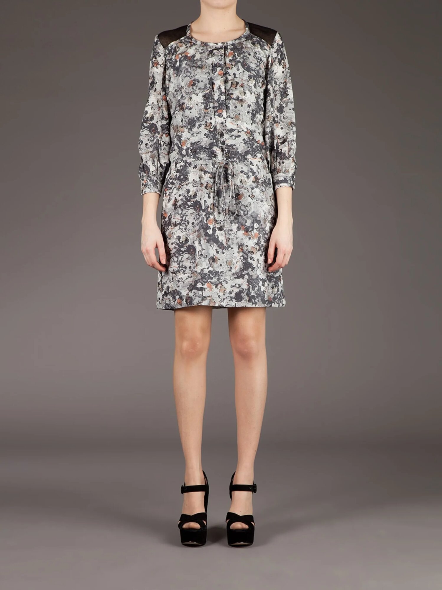 Платье Edun Blotchy print shift dress, размер 44 — фото 1