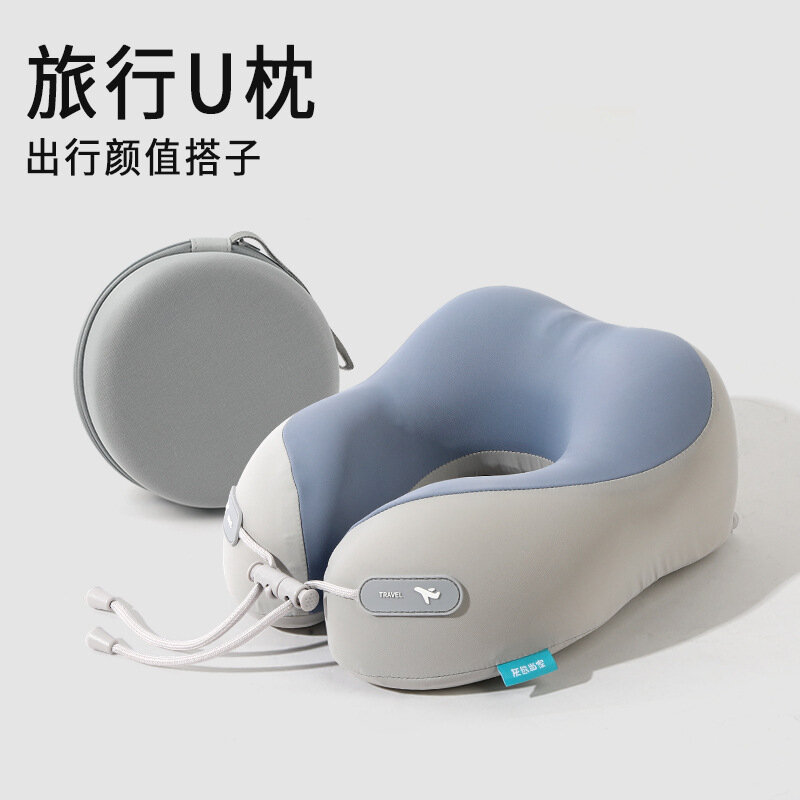 Подушка U-образная из ледяного шелка, подушка для шеи из пены с эффектом памяти, стиль для родителей и детей, подушка для офисного сна, складная подушка для самолета