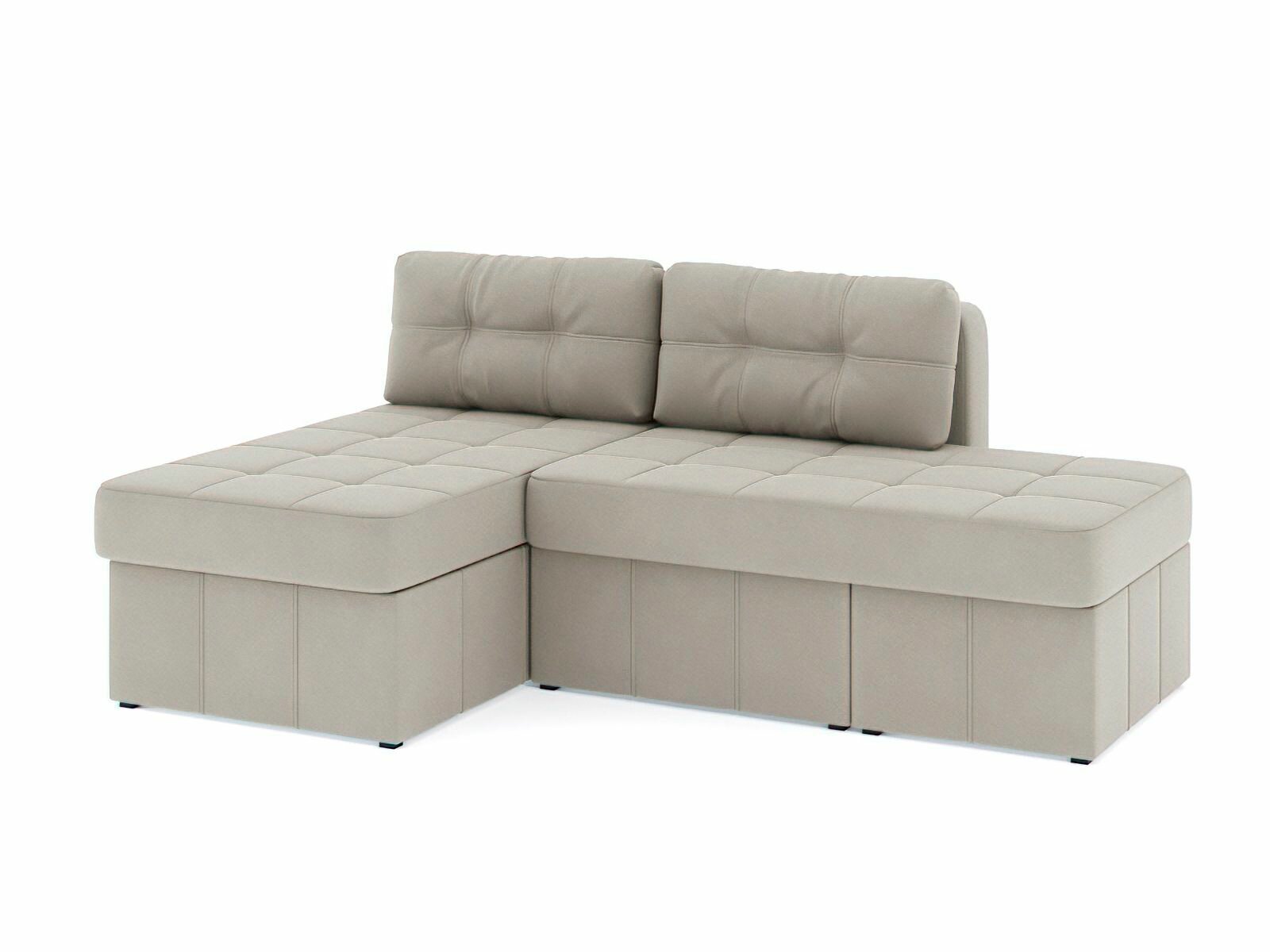 Угловой диван Оливер Люкс, еврокнижка-трансформер, угол универсальный, велюр Зара Крим 02