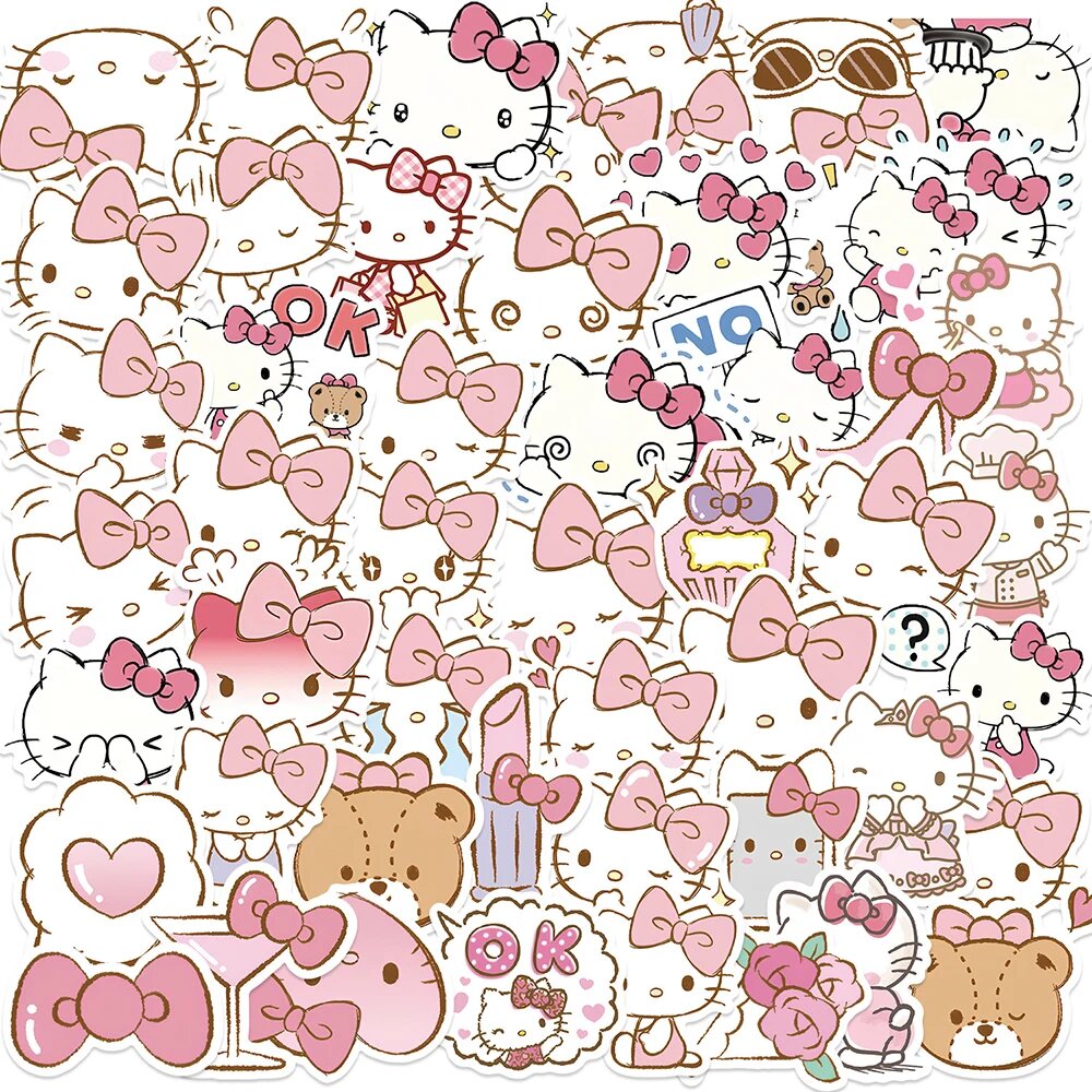 Наклейки Hello Kitty MINISO 10pcs