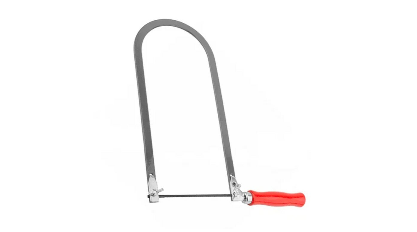 Лобзик ручной школьный 125х275 мм, для дерева, деревянная рукоятка