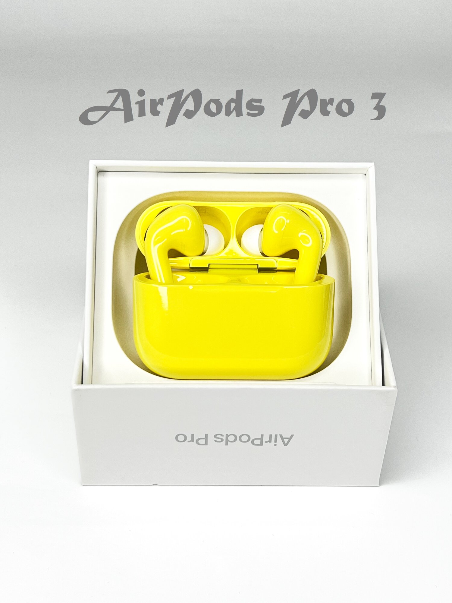 Наушники AirPods Pro 3 (ANC, MagSafe) (2025) Желтый глянец, тотал. (Ral-1016)
