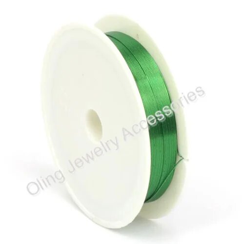 OLINGART Золотая проволока для бижутерии 0,3 мм 20 м Зеленый, 003 028