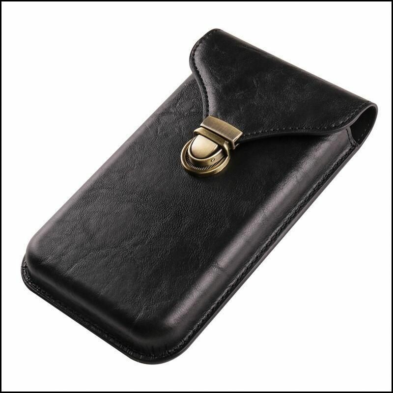 Чехол для мобильного телефона Кожаный чехол Поясная сумка для мобильного телефона 6,7 дюйма коричневый чехол для смартфона-wanghaoxiang