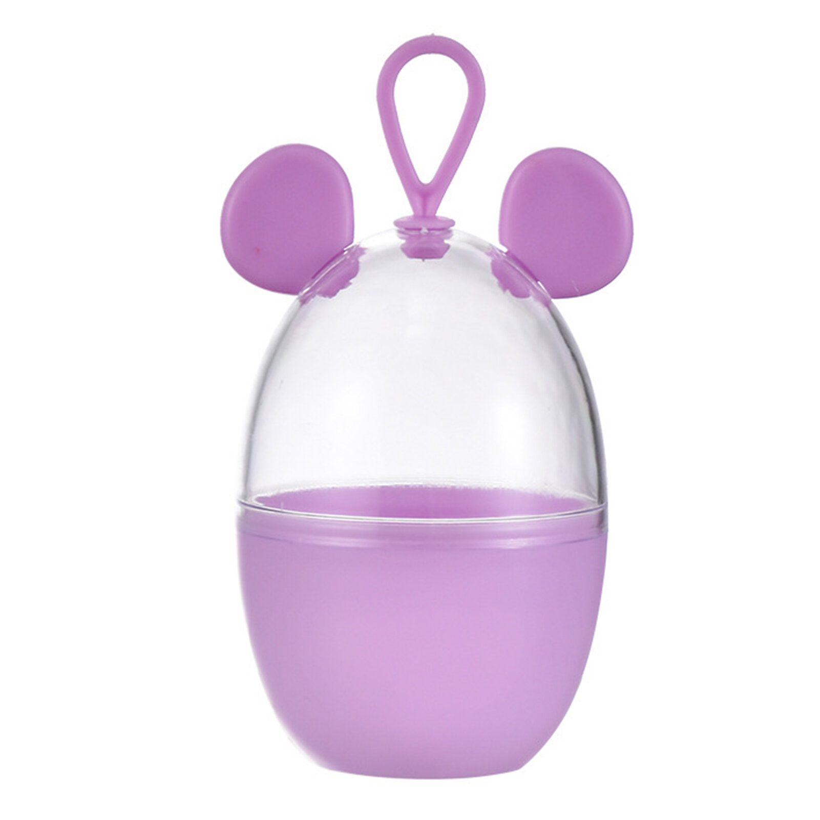 Коробка-держатель для спонжа для макияжа, пылезащитный чехол для макияжа в мультяшной форме, чехол для блендера с подвесной веревкой, фиолетовый