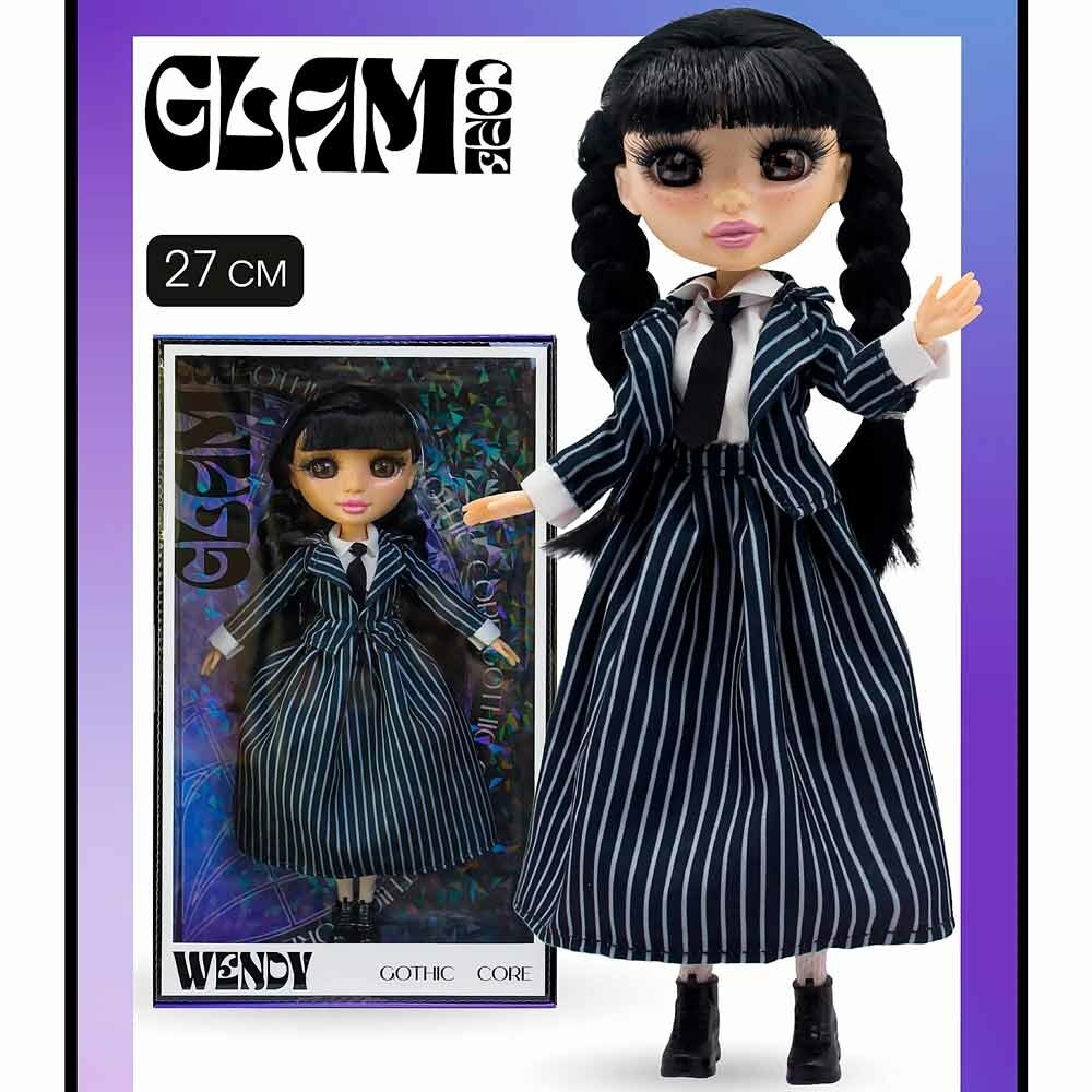 Кукла Glam Core Венди Gothic Core в школьной форме 27 см GC2509