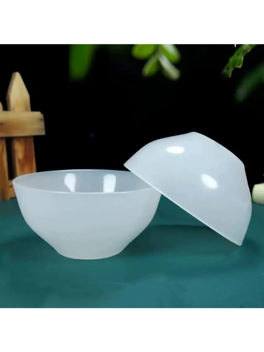 Пиала "Афганский нефрит"-белый нефрит, 2 шт, жаропрочная