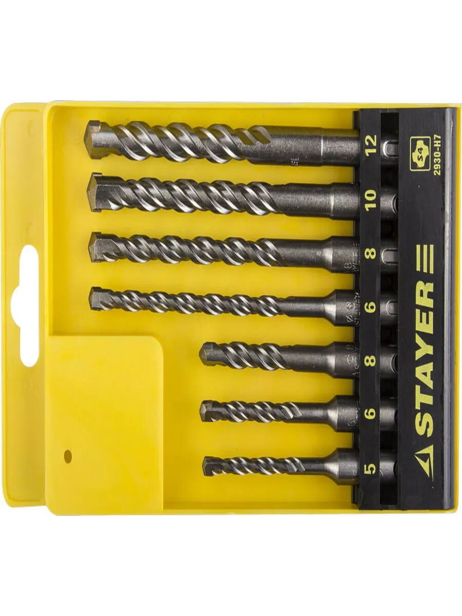 7 шт: 5/6/8+R[-36]C: RCx110. 6/8/10/12х160 мм, набор SDS-plu