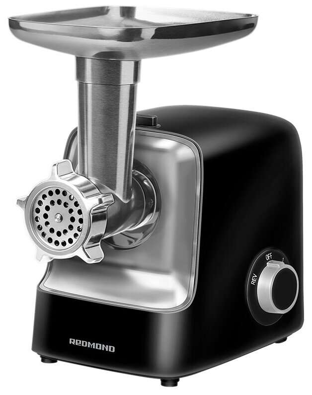 Мясорубка REDMOND RMG-1235, 2100Вт, реверс, 3 решетки, черная