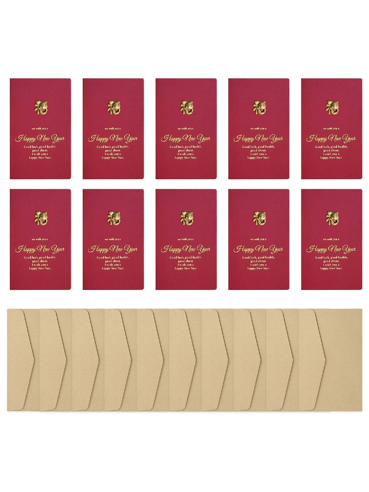 3D Поздравительная открытка 2025 года Змеи с конвертом для друзей-мужчин и женщин