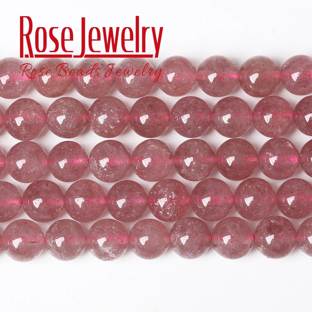 Кристаллы кварца с клубничным эффектом от Rose and Beads 4mm 88pcs beads