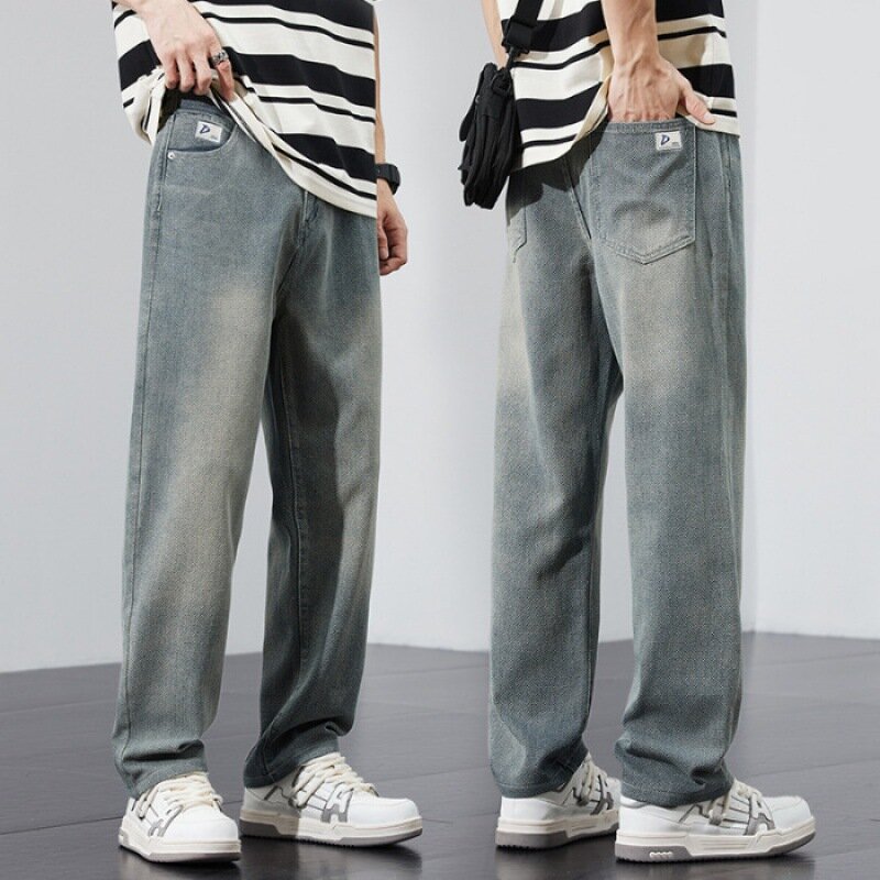 Слим тапер KLQ Круто KLQ мужские широкие прямые брюки новинки американские хайстрит широкие штаны универсальные, Размер_31