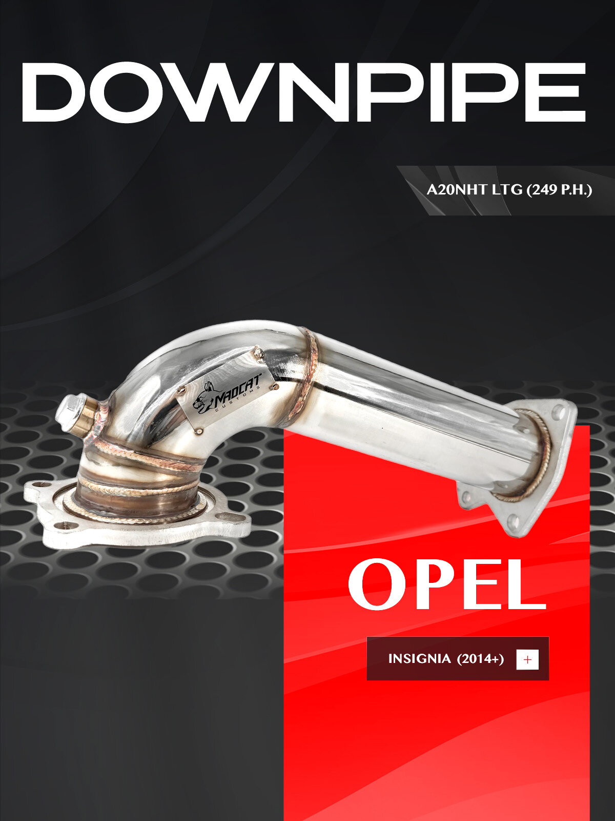 Даунпайп для 2.0т(249лс) A20NHT LTG Opel Insignia рестайлинг от 2014г
