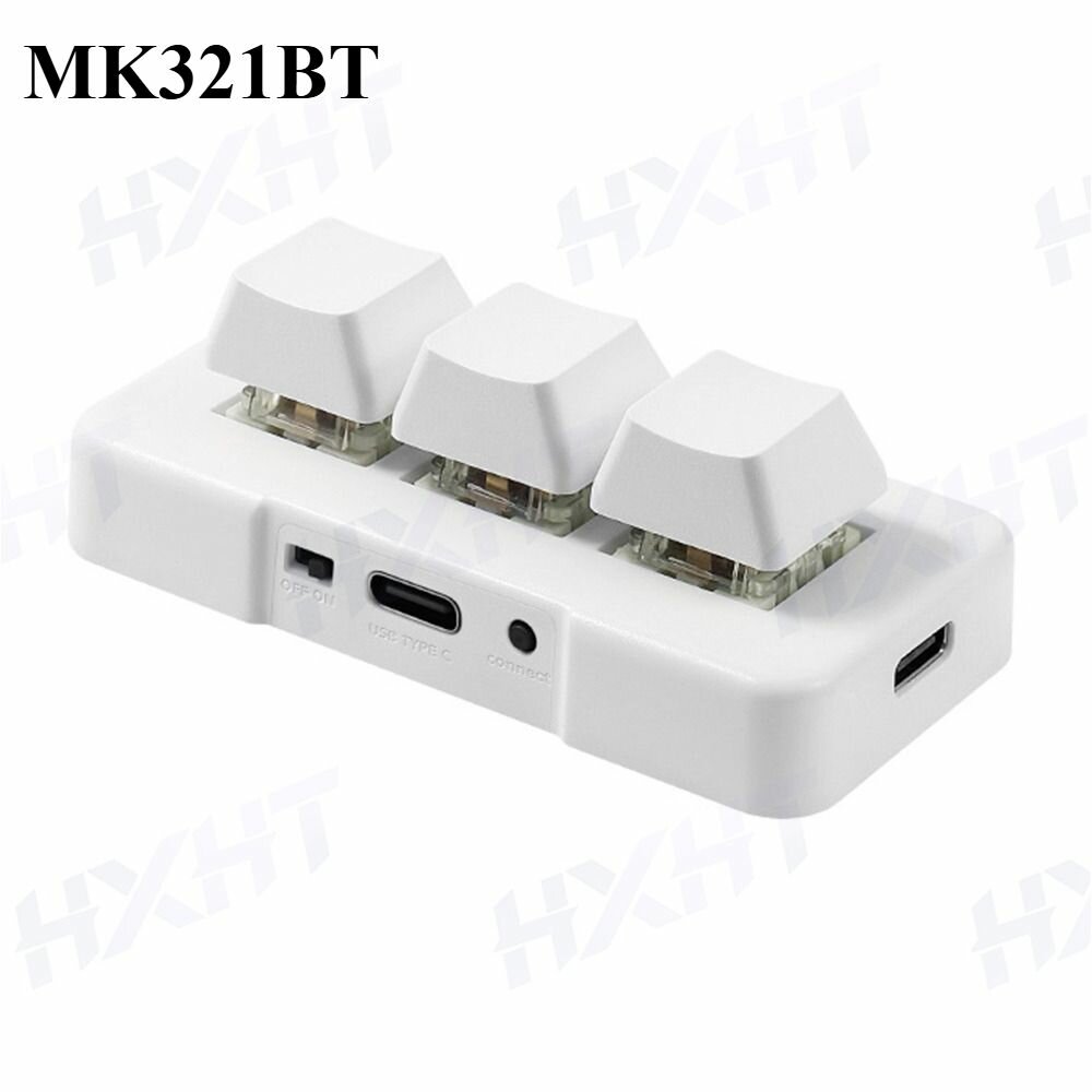 MK321BT Механическая Клавиатура 3-кнопочная Мини Bluetooth USB Dual Mode Blue Switch Для Игр Офиса Мультимедиа