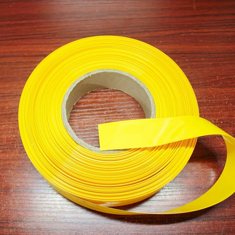 Литиевая батарея ПВХ усадочная пленка для ремонта 18650 - 30MM width, yellow