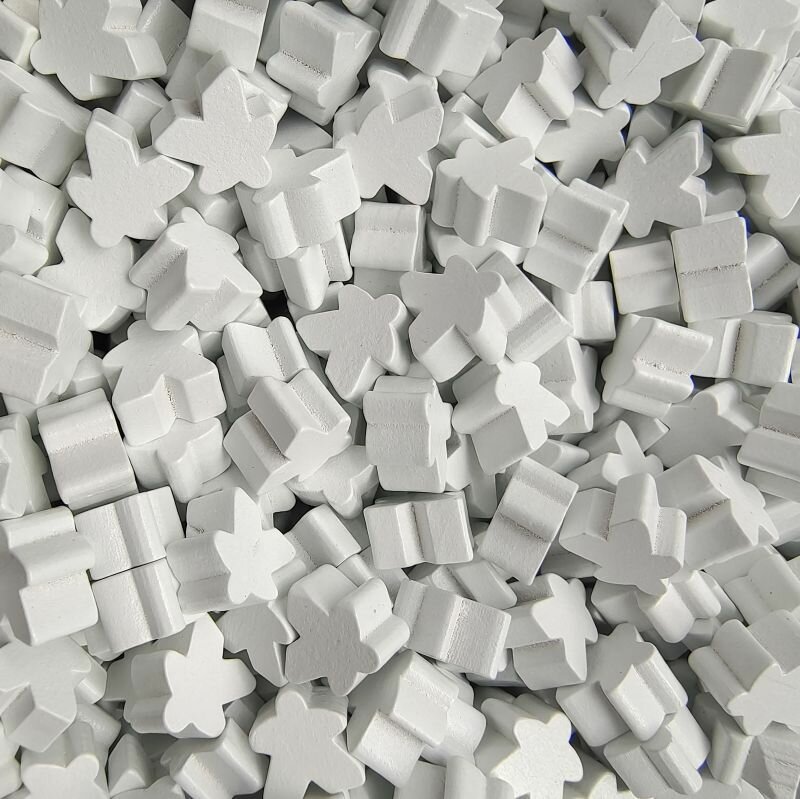 50 Meeples деревянных фигурок миплов 16 цветов (Каркассон) - аксессуары для настольных игр, запасные части