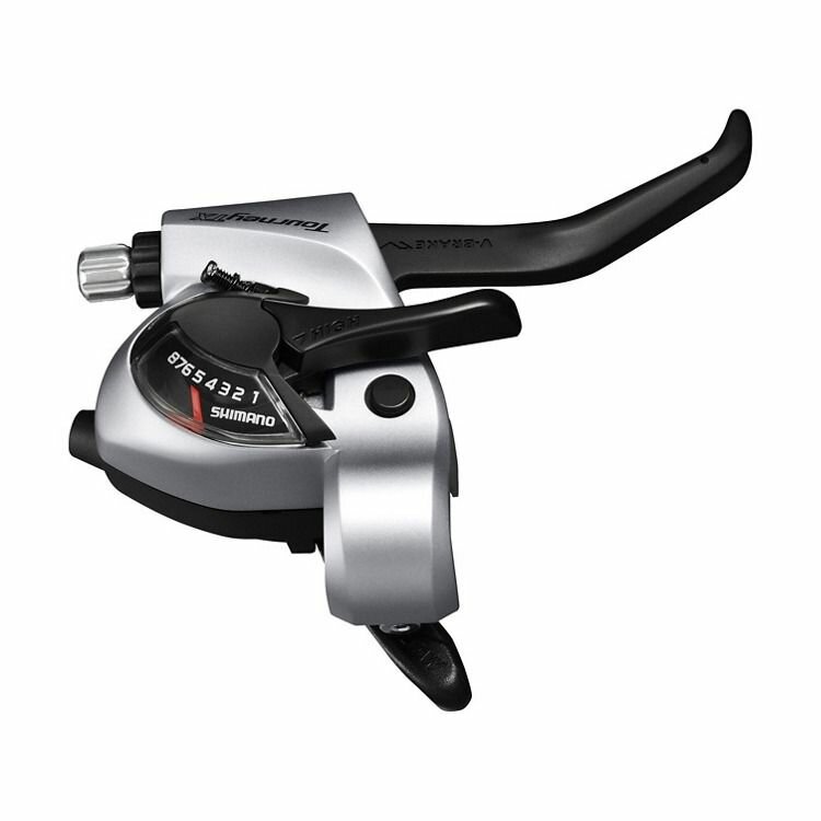 Комборучка SHIMANO ST-TX800-8R, 8 ск, v-br, правая, серебристая, ASTTX800R8AS