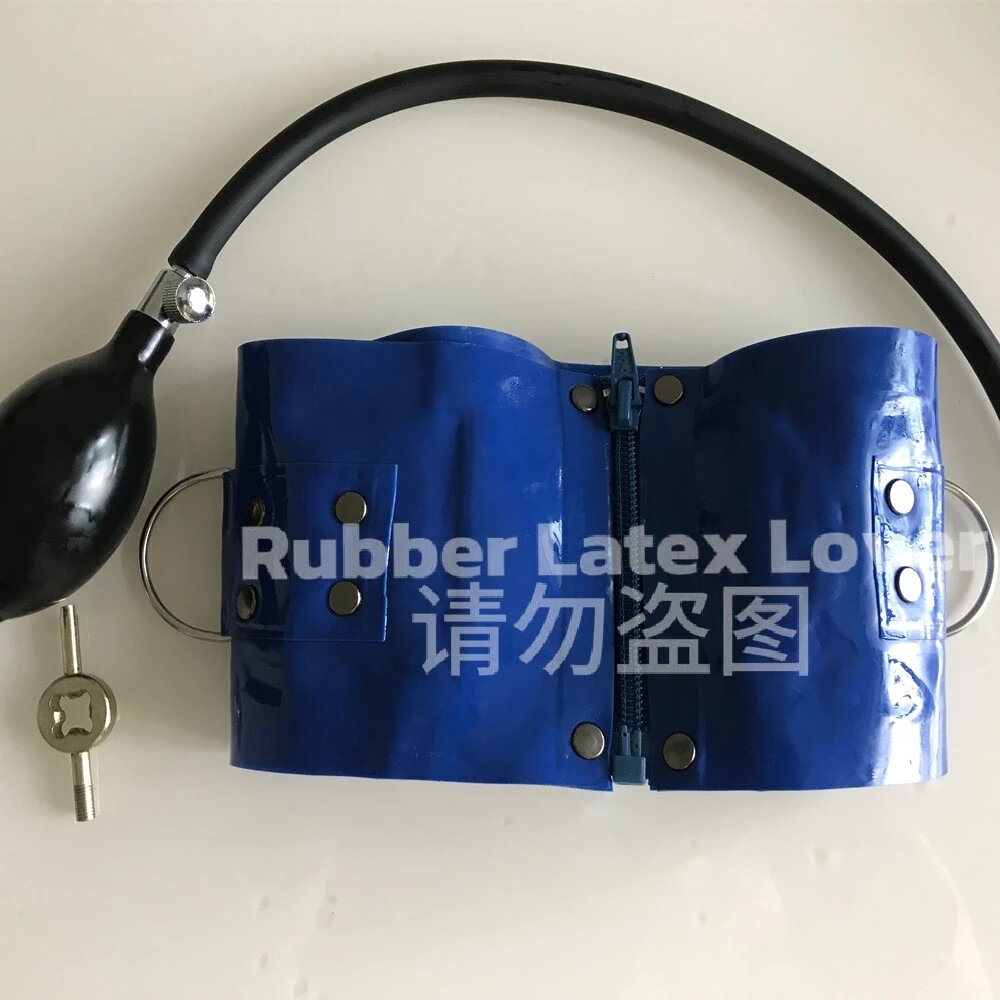 Фетиш толщиной 1 мм, латексный синий корсет на шею, воротник, резиновая заглушка для М, Синий