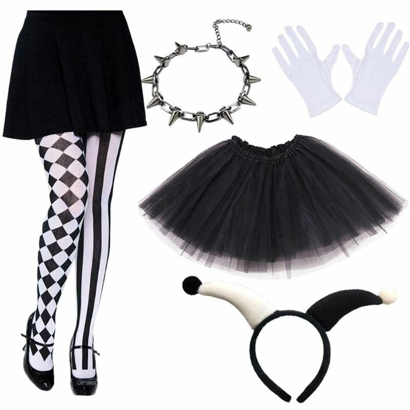 Праздничный Набор для косплея персонажа-Клоуна на Хэллоуин-Set One