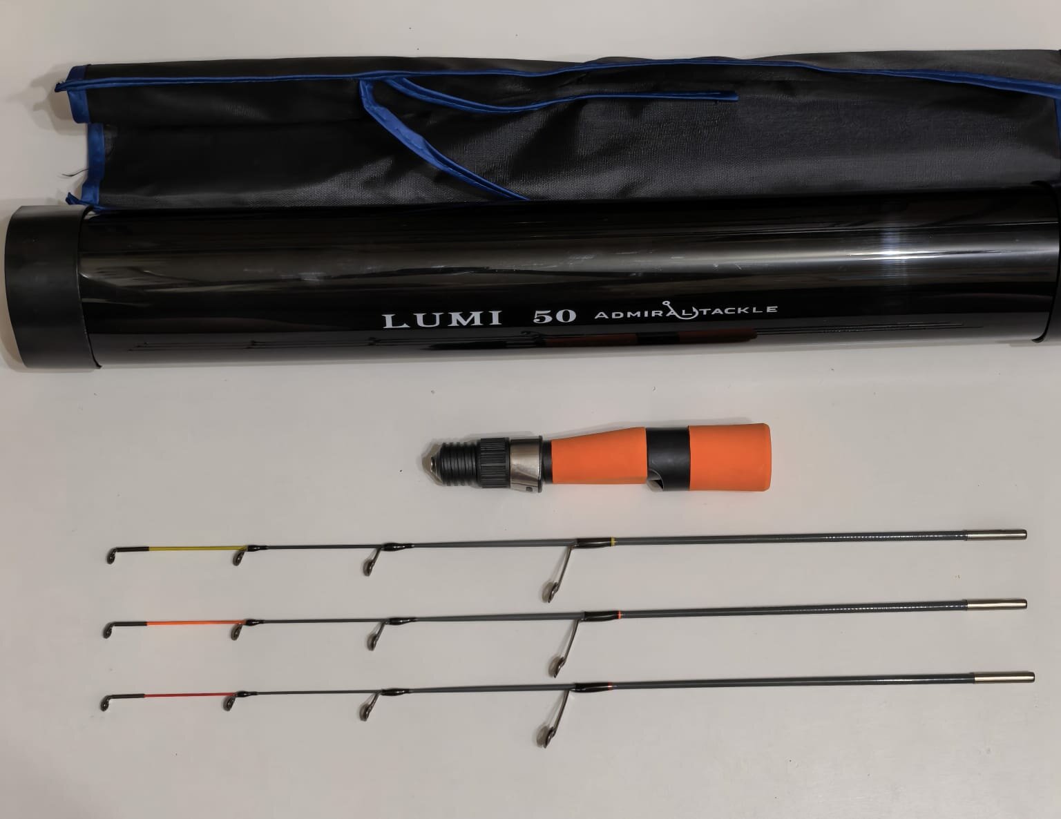 Удочка зимняя с тремя хлыстами 7, 14, 21гр admiral lumi