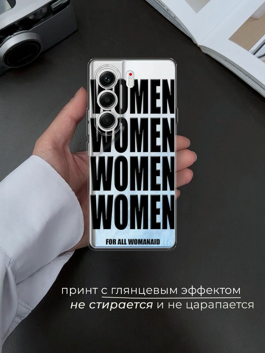 Чехол на Tecno Camon 40 Pro / Текно Камон 40 Про с принтом Women black — фото 1