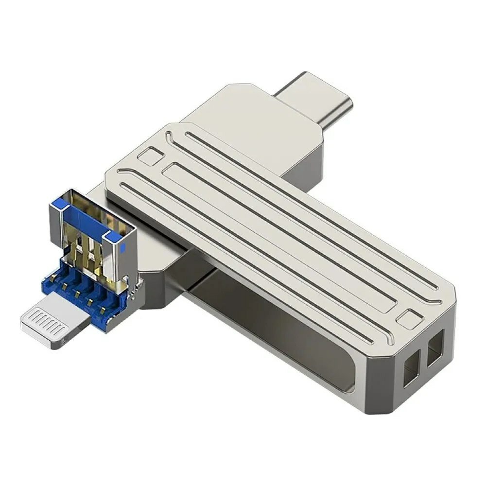 Флешка на 128GB Wiwu3-в-1 портативный USB3.0 + Tpe-C + Lightning с быстрой передачей данных Memory Stick (FD001)