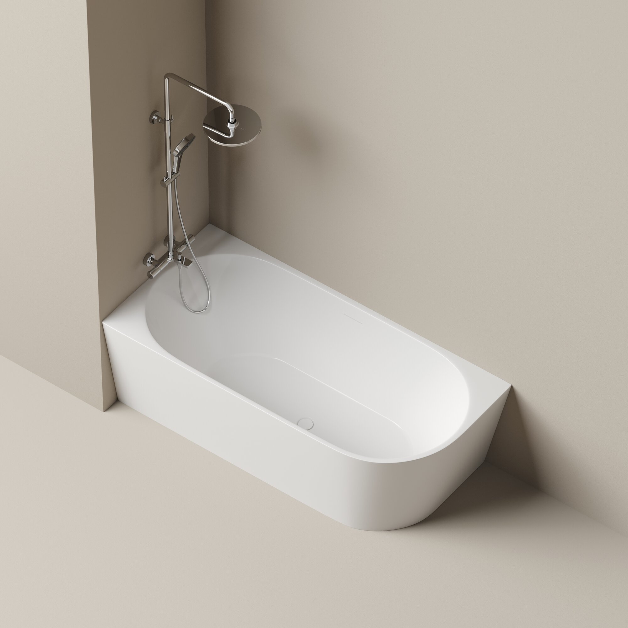 Ванна акриловая Sancos Edge L FB23L, угловая, 170×80×58 см, белый