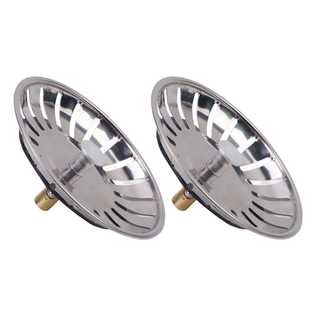 2шт. Противозасоряющая корзина для слива кухонной раковины, Фильтр для мойки из нержавеющей стали, легко моющиеся фильтры для мойки с отходящими заглушками