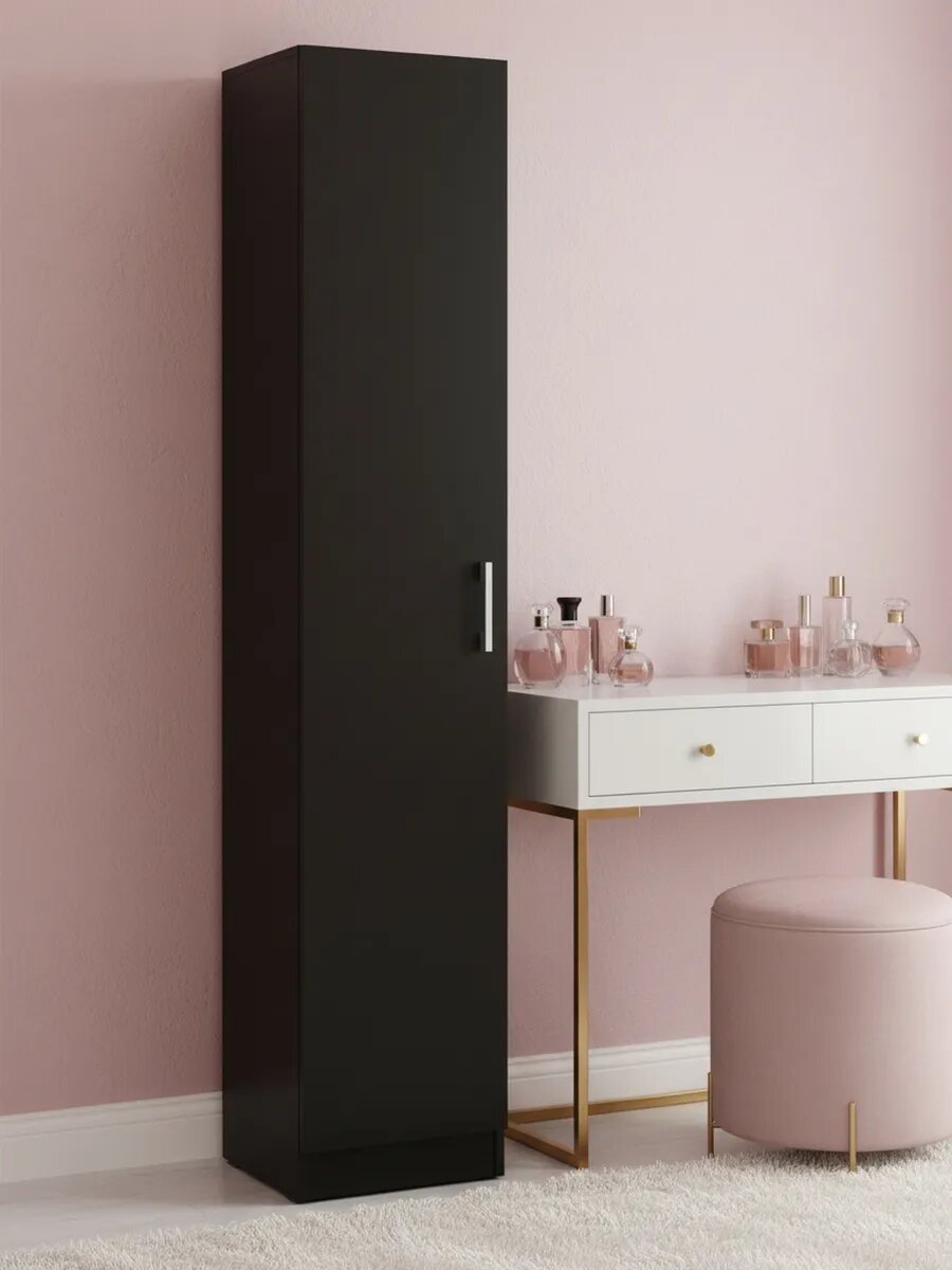 Распашной шкаф пенал FRESTER с полками деревянный для одежды, от производителя