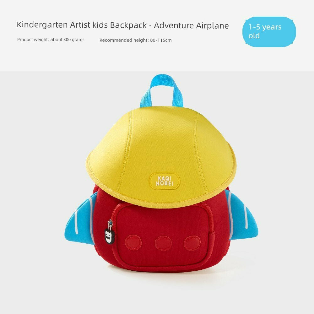 Детский рюкзак для детей 1-5 лет, легкий, с антипотерейной лентой и дизайном самолета, в комплекте поводок