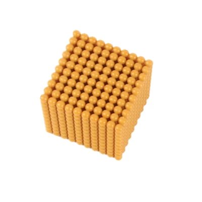 Математические игрушки Монтессори, золотые бусины 1x cube
