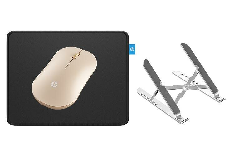 Мышь HP HUIPU DM10 Bluetooth 2.4G, многоцветная, бесшумная, 【Quiet powder】Mouse + original HP mouse pad