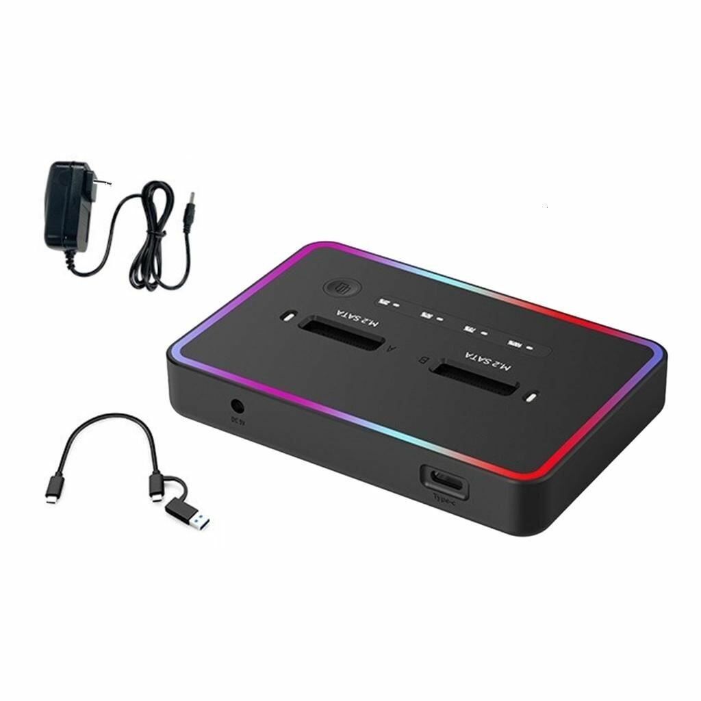 Док-станция M.2 NVMe USB Type-C, вилка европейского стандарта - Поддержка двойного sata