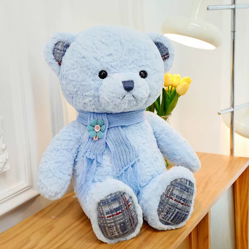 Милый шарф, пара, плюшевый мишка, плюшевая игрушка для девочек, комфорт сна, объятие, медведь, мальчик, кукла-мишка