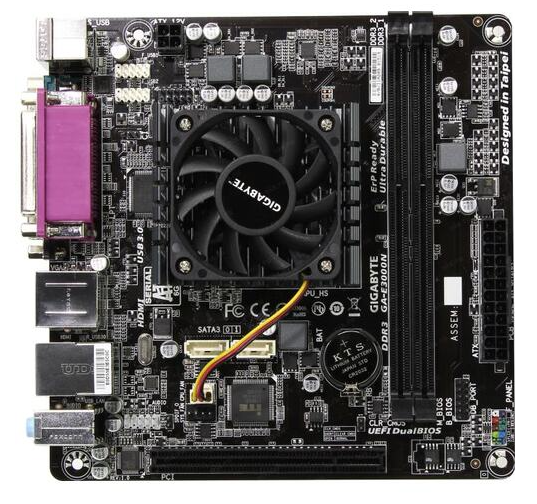 Материнская плата GIGABYTE GA-E3000N, для AMD E2, форм-фактор Mini-ITX, встроенная графика