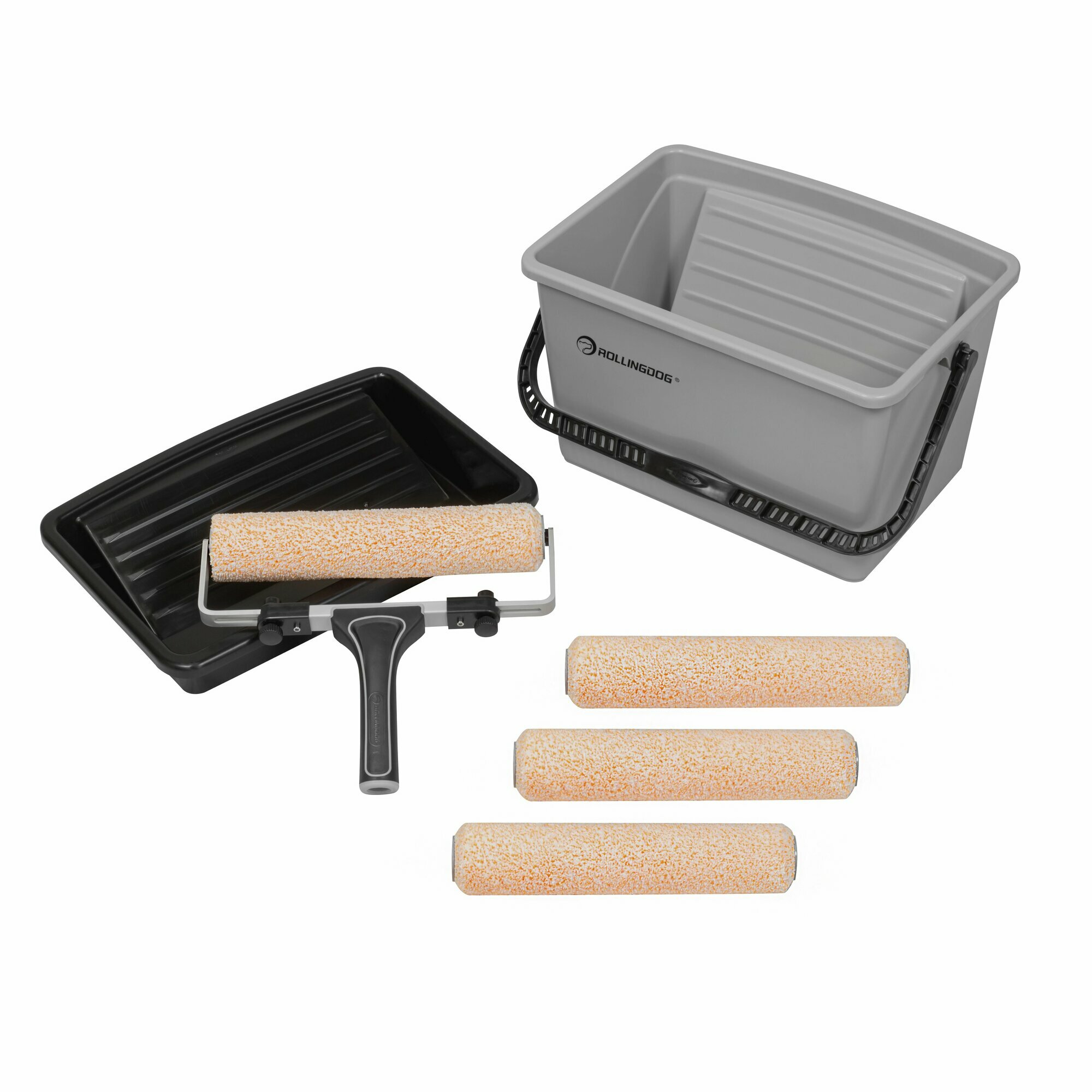 Набор малярный Rollingdog THE MOLOSSUS (7 предметов), резьба, 4 валика 305мм, серия Elite, арт.70006