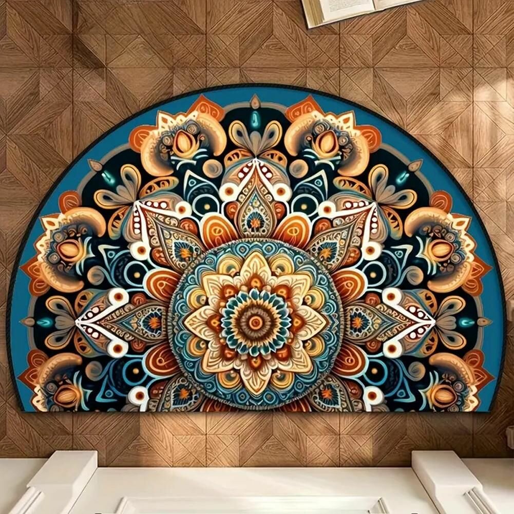 40x60 см, Ретро полукруг, Противоскользящий грязеотталкивающий и износостойкий