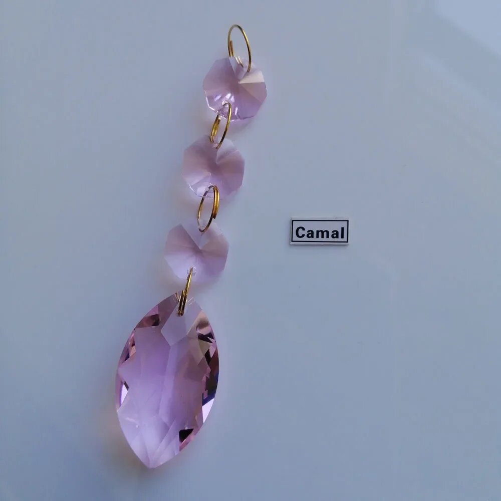 Хрустальные подвески Camal 2 шт. 38 мм Pink