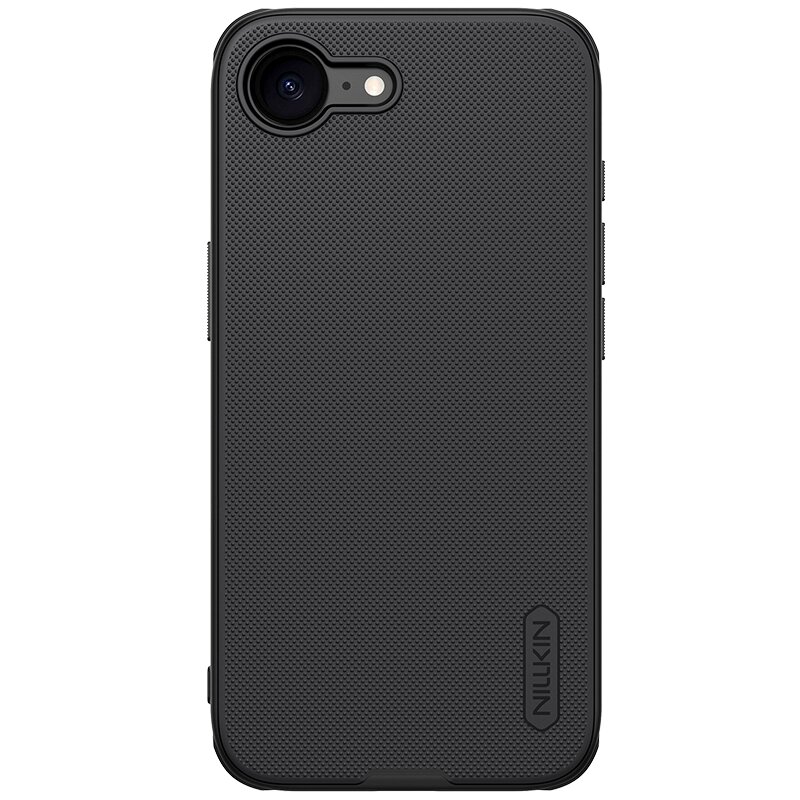 IPhone 16e Матовый Чехол с Шокопротектором, Анти-Отпечатками и Петлей - Черный