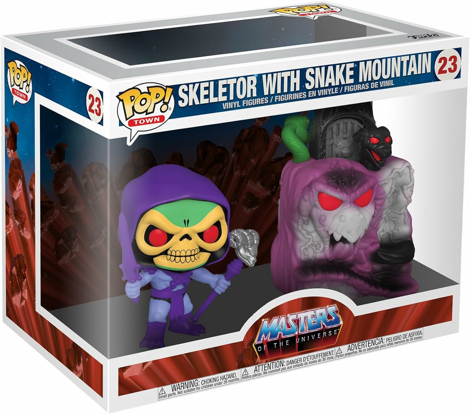 Фигурки Funko Pop Town - Коллекционная фигурка Masters Of The Universe Змеиная гора со Скелетором - Фанко 23