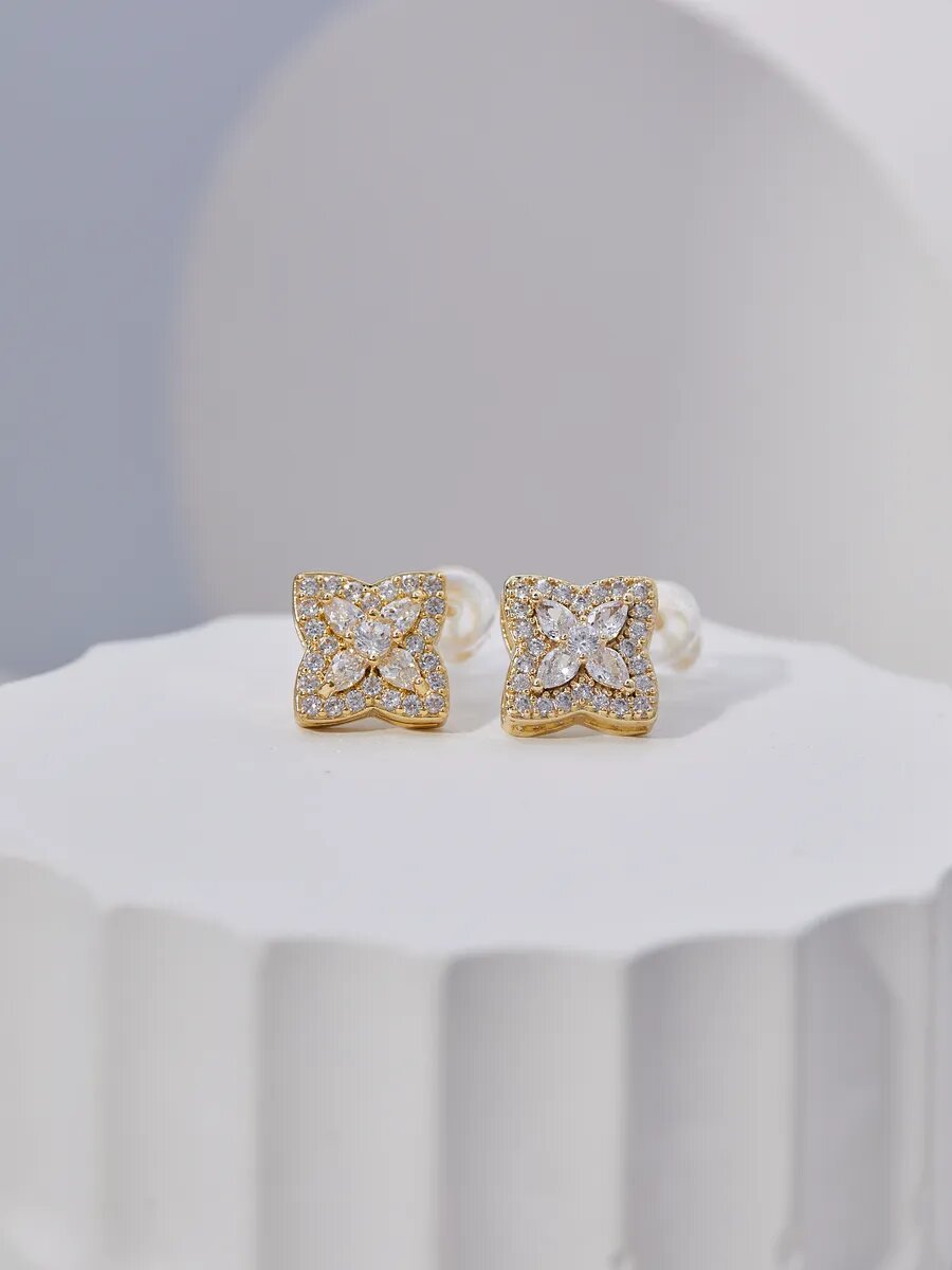 Серьги, фианит, циркон, кристалл