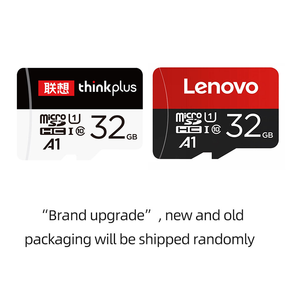Карта памяти Lenovo 32GB Micro SD A1 U1 C10 со скоростью чтения до 90 МБ/с для телефона, планшета и