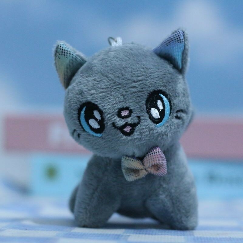 Кошелек мягкая игрушка кот клончик супер мягкий и уютный милый серый