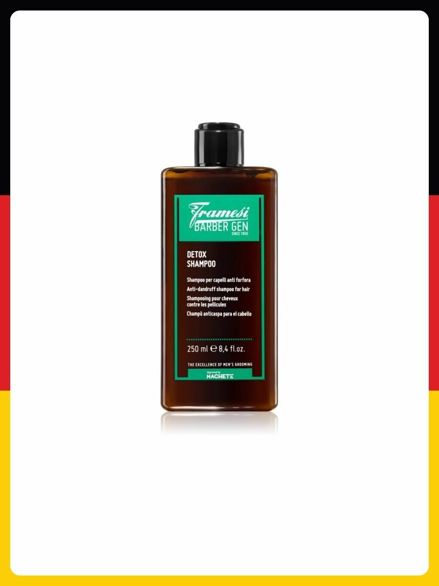 Шампунь для волос Framesi Barber Gen Detox cleansing detox shampoo against dandruff, 250 мл