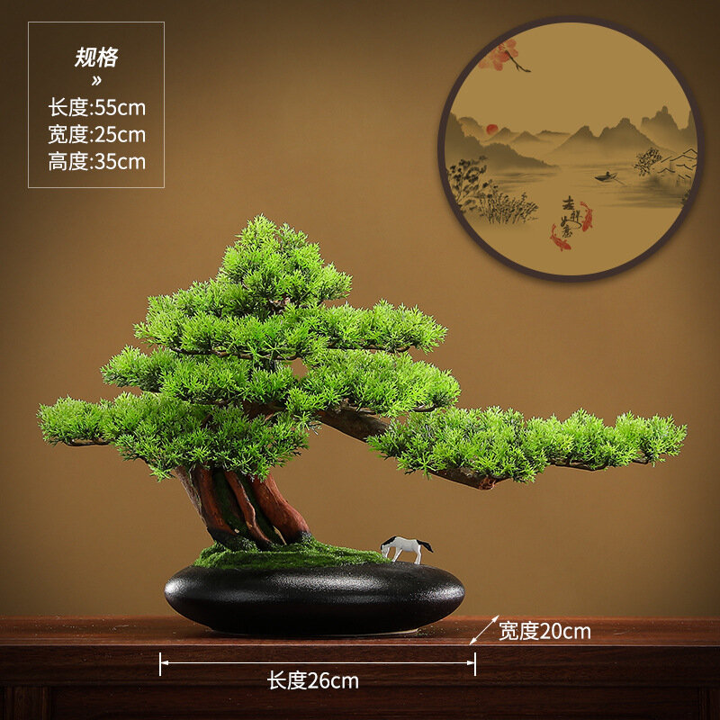 Растение "Бонсай", черная сосна, массив дерева, зеленые листья